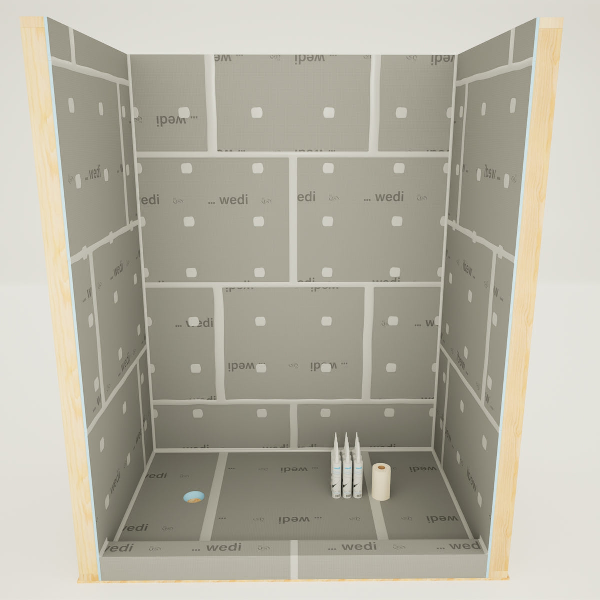 DIY Shower Kits | wedi® Shower Kits - Offset Drain - 36"x 72 ...